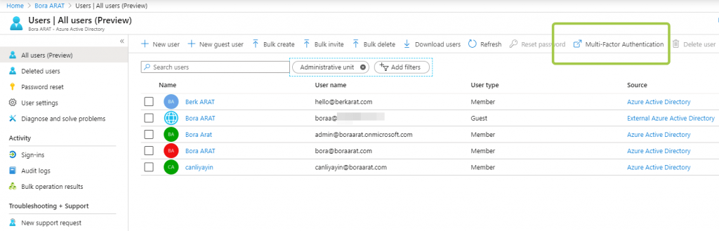 10 Adımda Azure Multi-Factor Authentication (MFA) – Bora Arat Kişisel Web Blogu